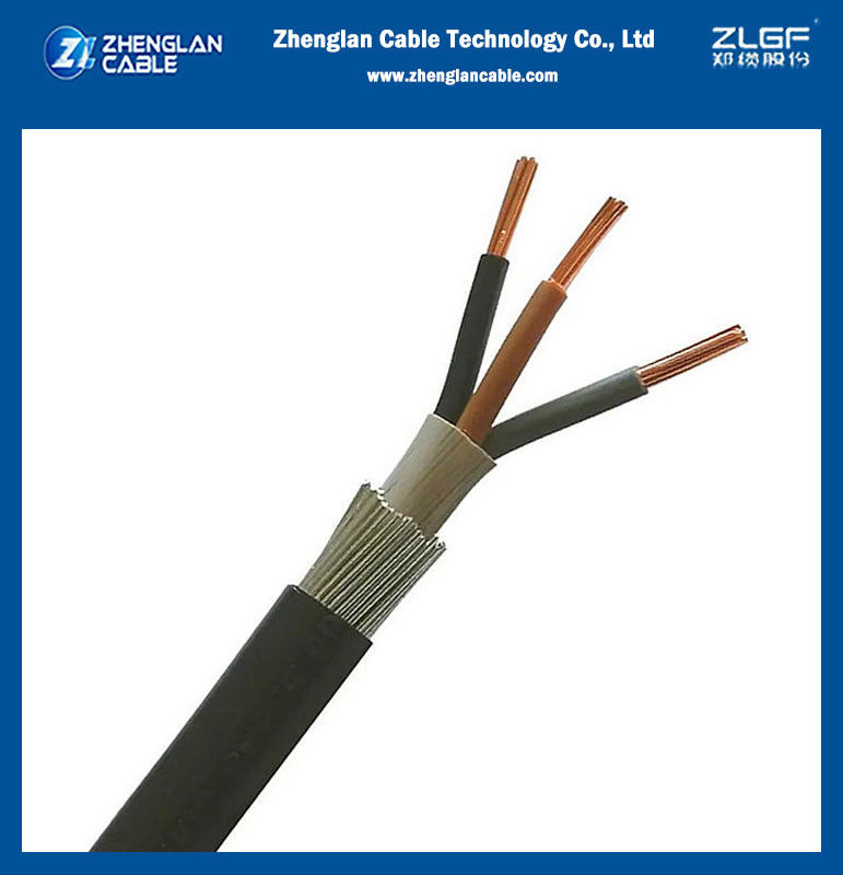 6 mm 3 núcleo de alambre de acero SWA blindado Cable de cobre Cu XLPE ...